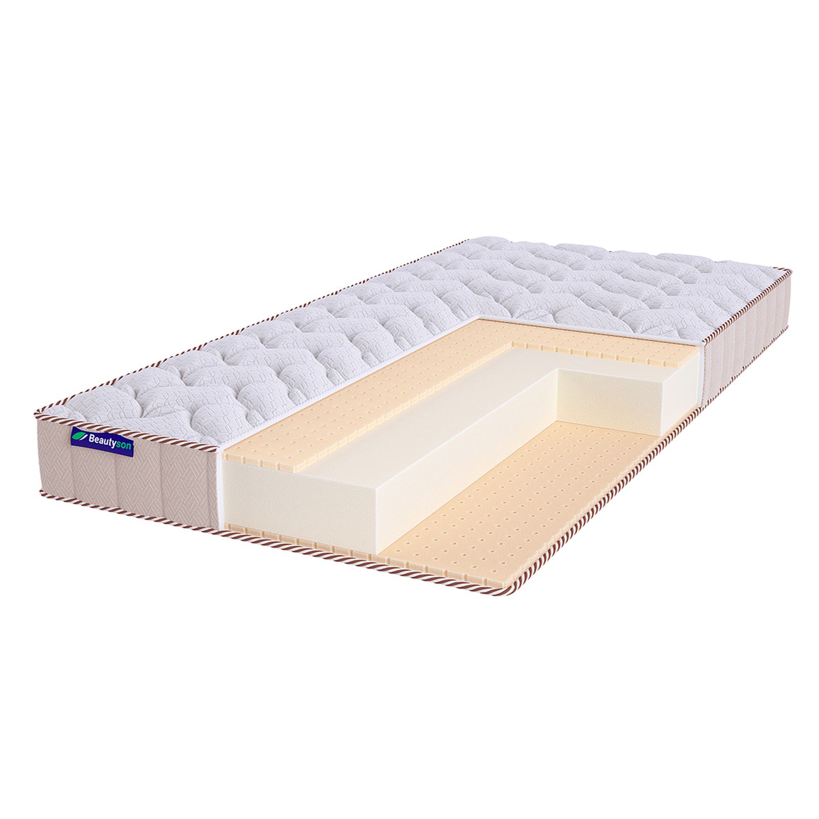 Матрас Beautyson Roll Foam 10 Latex Double Lux, 85х200, 14 см, беспружинный