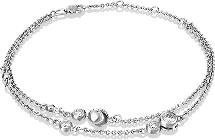 Браслет из серебра с фианитом р. 21 PLATINA jewelry 05-0618-00-401-0200-69