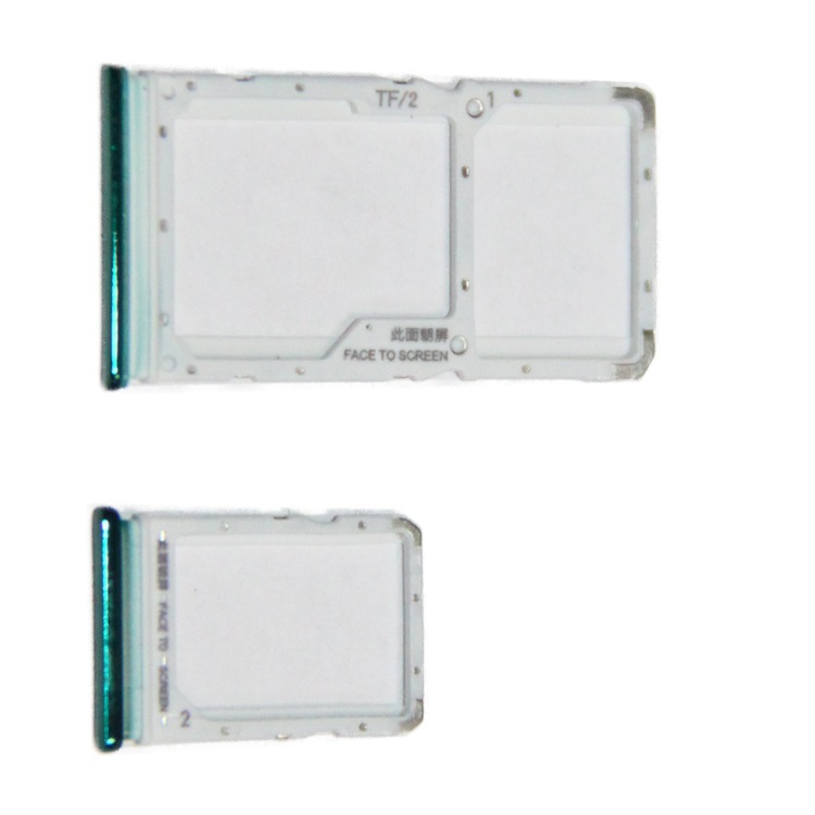 Лоток sim-карты для Xiaomi Redmi Note 8 Pro и карты памяти (комплект 2шт.) <зеленый>