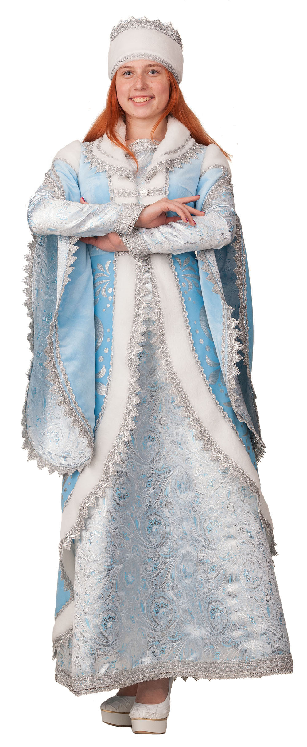 Костюм карнавальный женский Снегурочка Batik 1114 голубой 44 RU