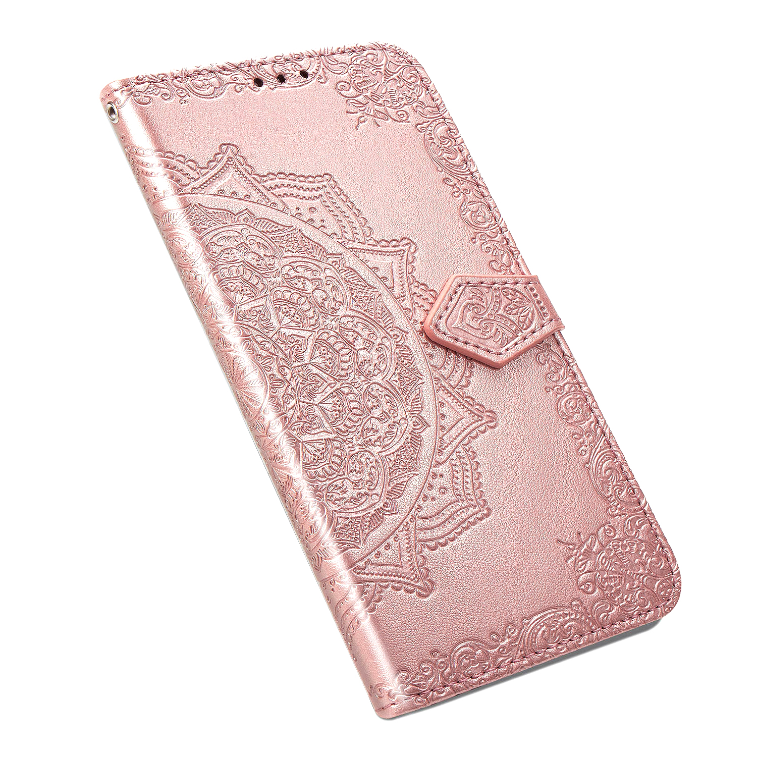 Чехол-книжка MyPads для Xiaomi Redmi Note 8 (2021) розовый