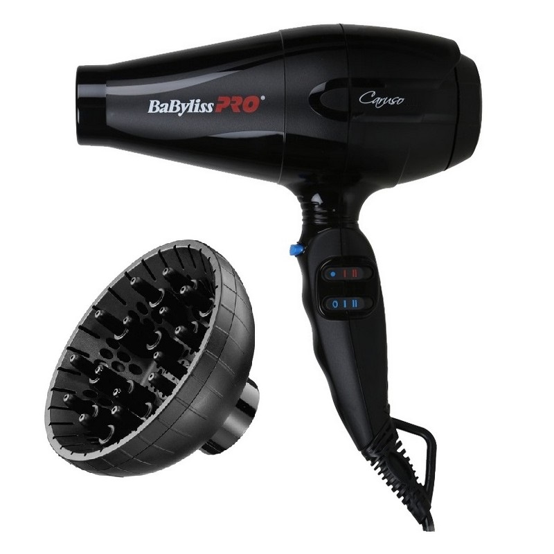 Фен BaByliss Pro BAB6520RE 2400 Вт черный + диффузор BABD11E