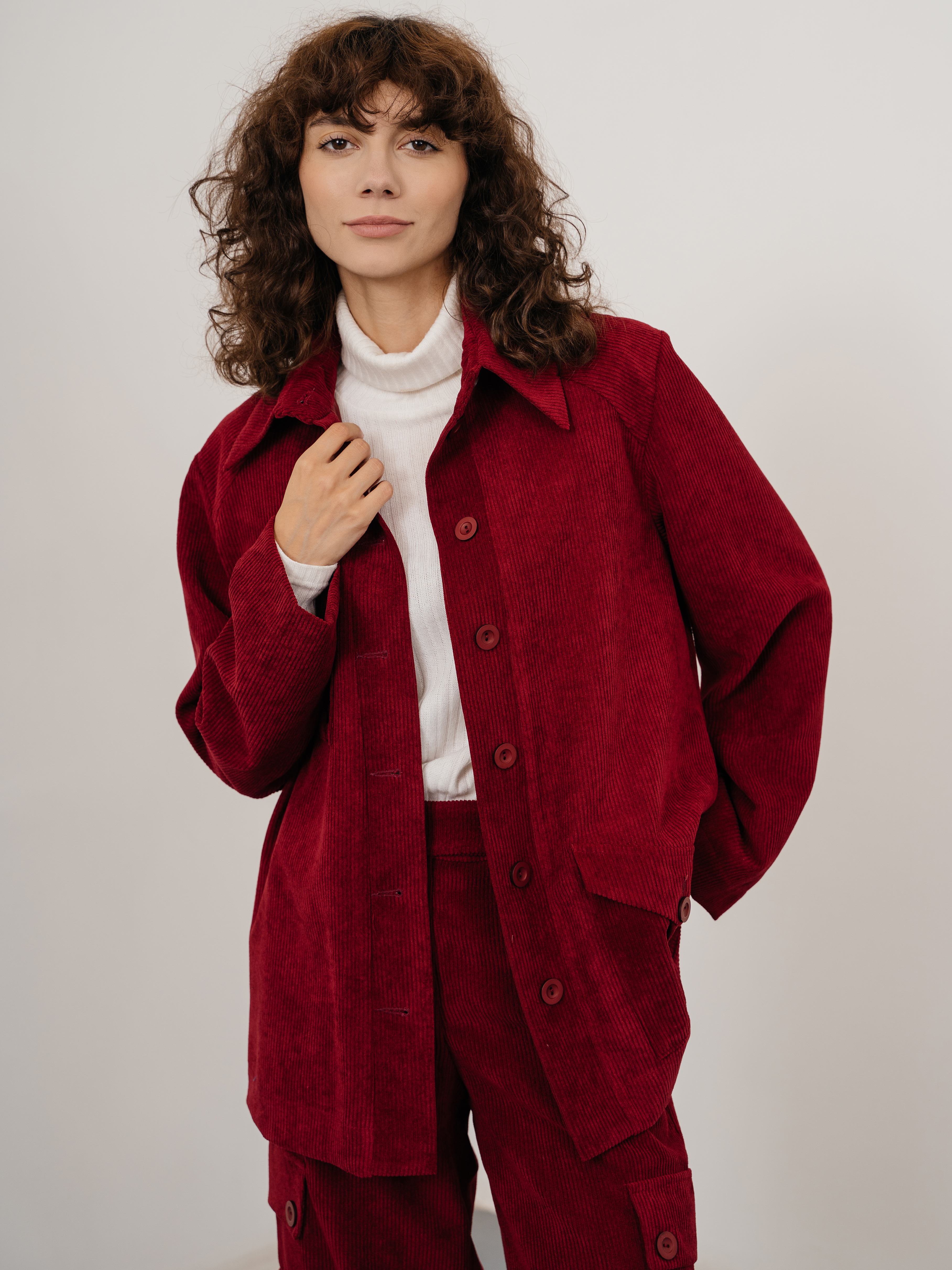 Жакет женский Модный дом Виктории Тишиной Лотта бордовый M