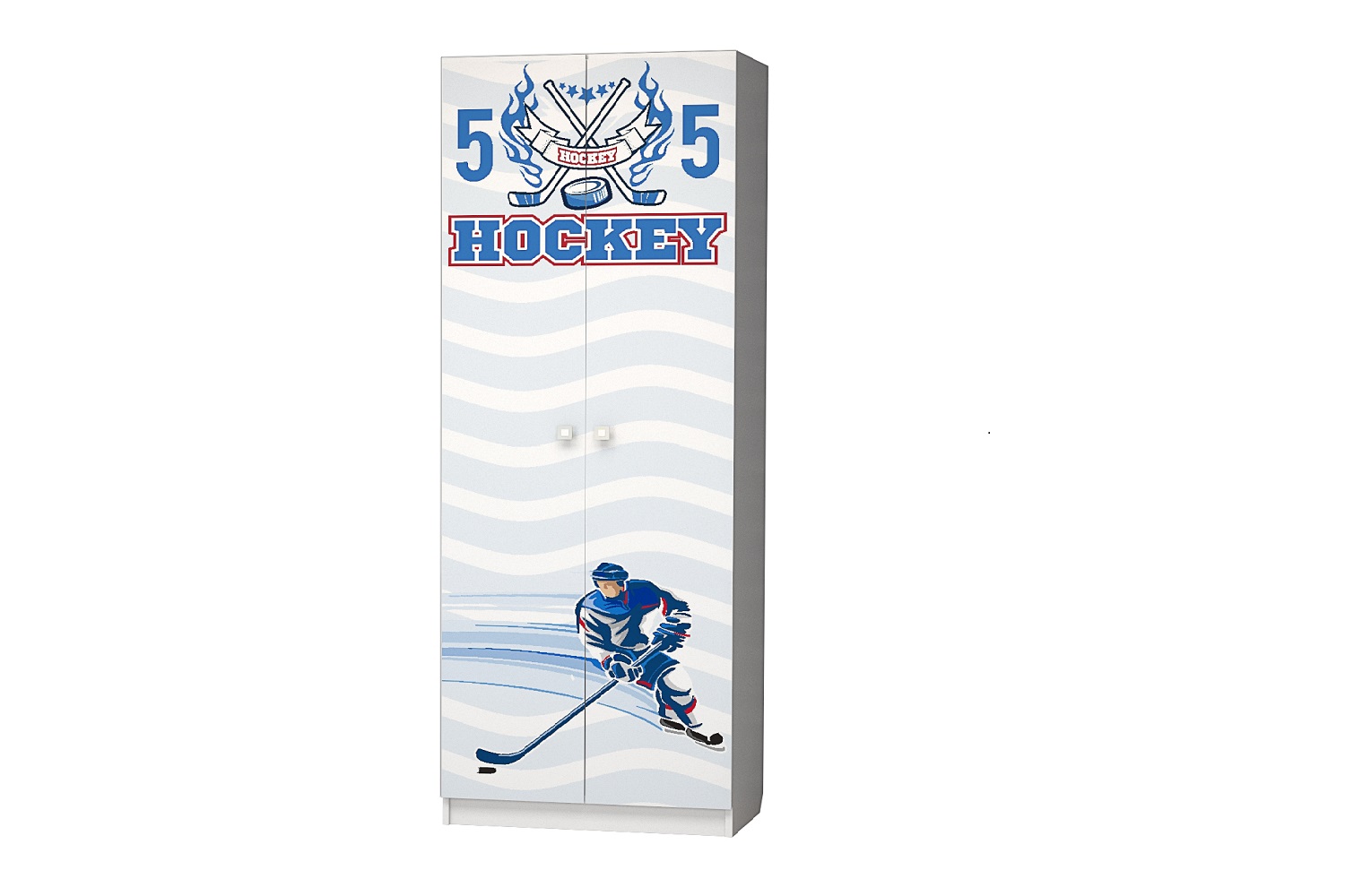 Шкаф распашной Премиум Смарти, 462500, белый фотопечать хоккей