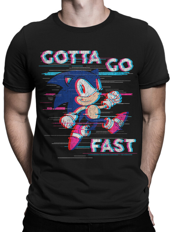 Футболка мужская Design Heroes Ёжик Соник - Gotta go fast черная S