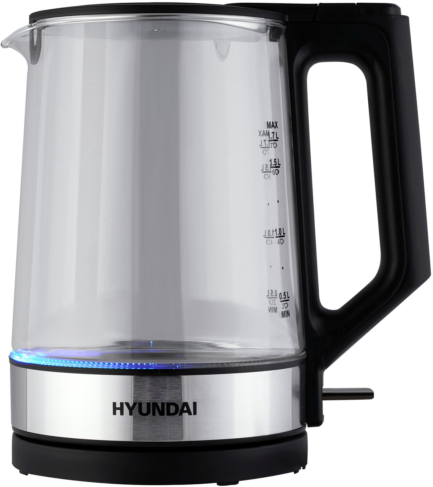 Чайник электрический HYUNDAI HYK-G8808 1.7 л черный