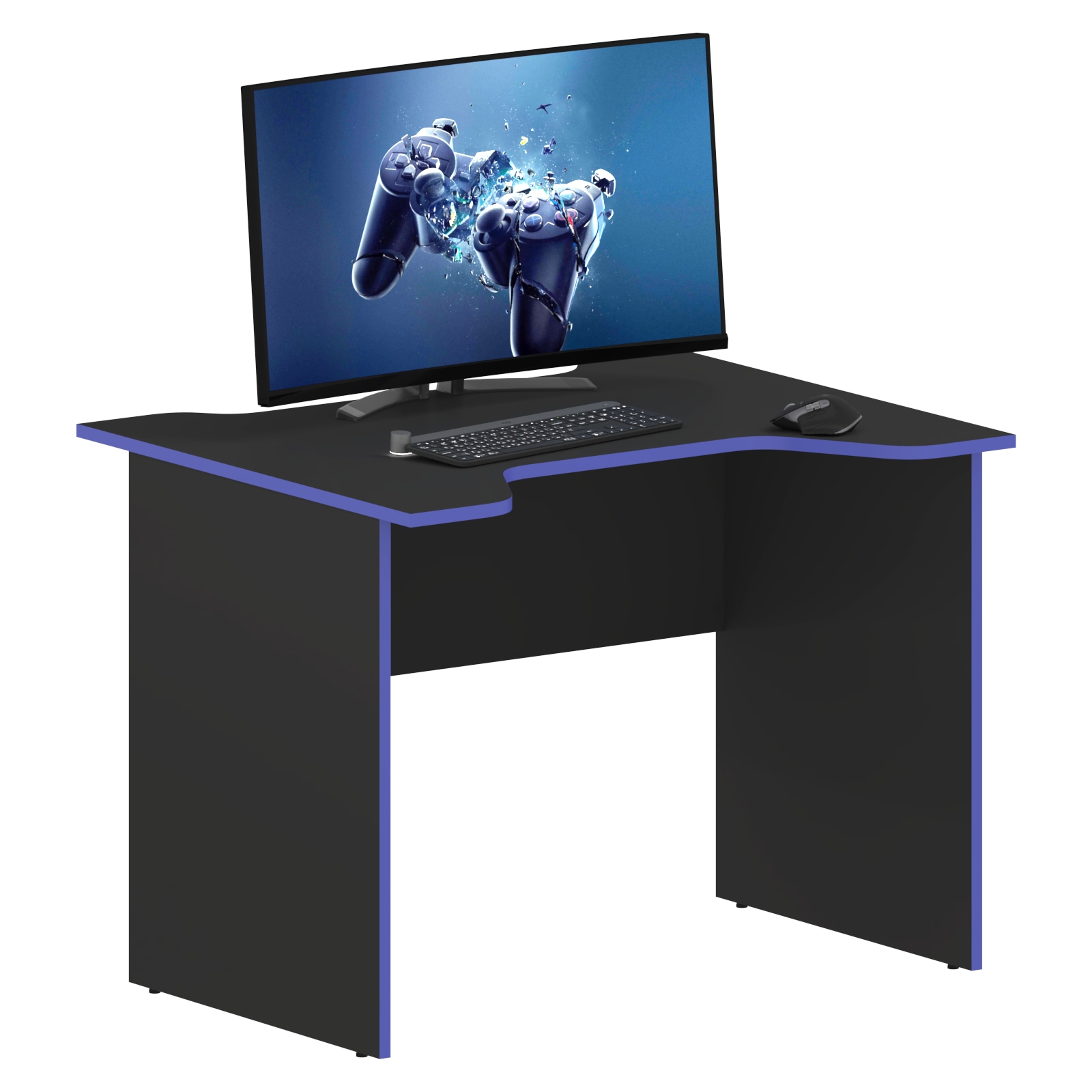 Компьютерный игровой стол Skyland SKILLL 100CA, Антрацит/Синий, 100х80х75.5 см
