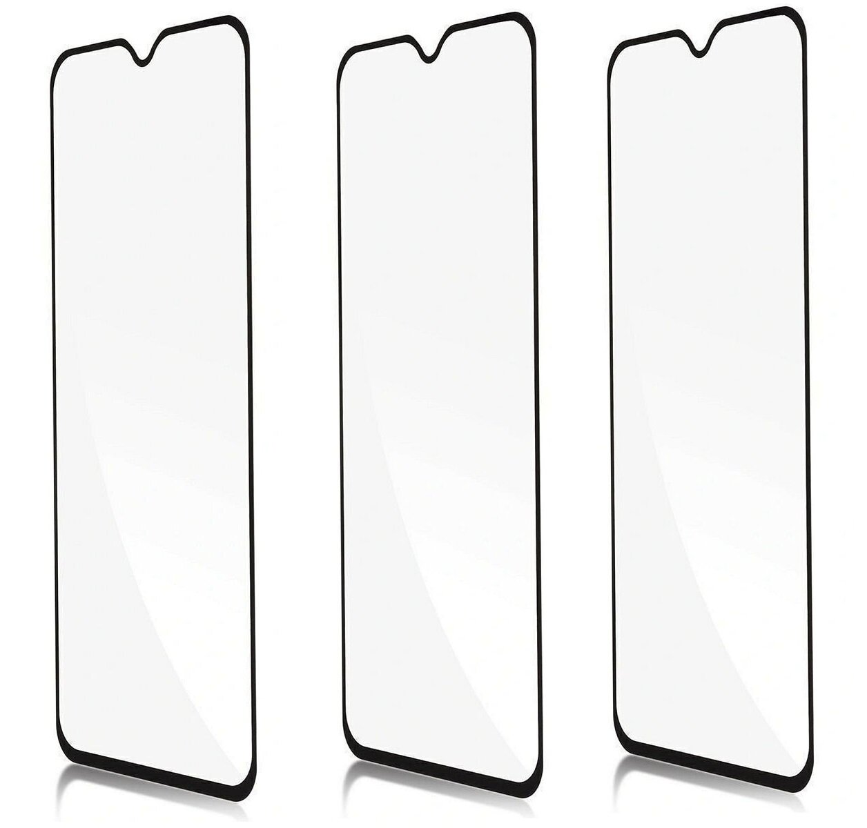 Защитное стекло Qvatra для Samsung A50 / Комплект 3 шт А50 / 9D на весь экран