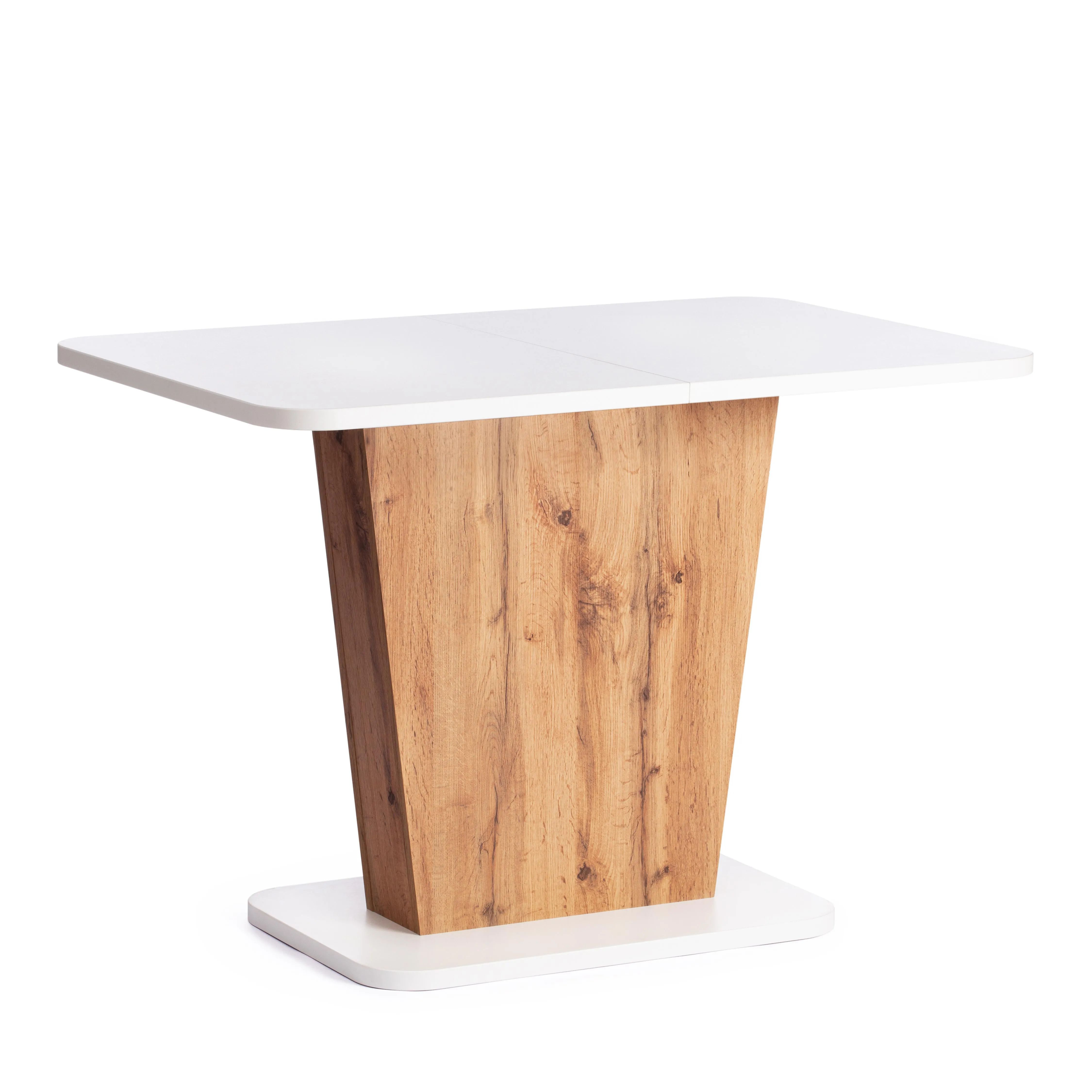 Стол обеденный TetChair GENT,110-145x68,6x75,5 см, ЛДСП, Дуб /Белый