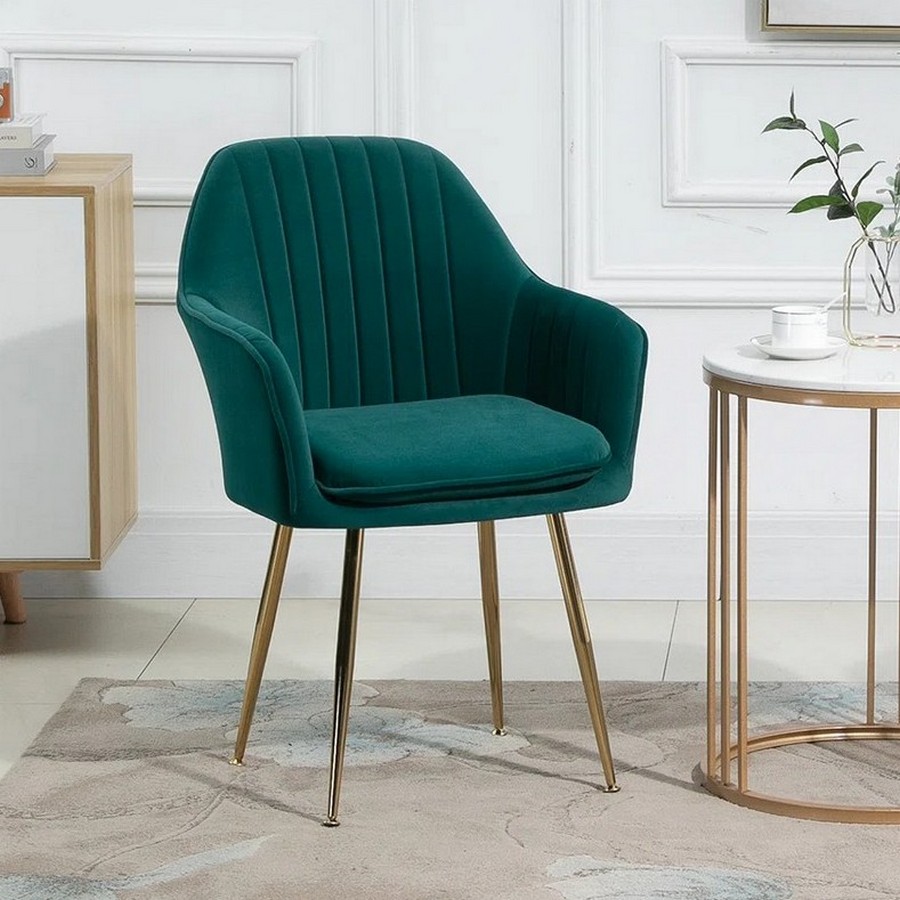 Мягкий стул-кресло для кухни Hesby Tranquil Synchrony, зеленый