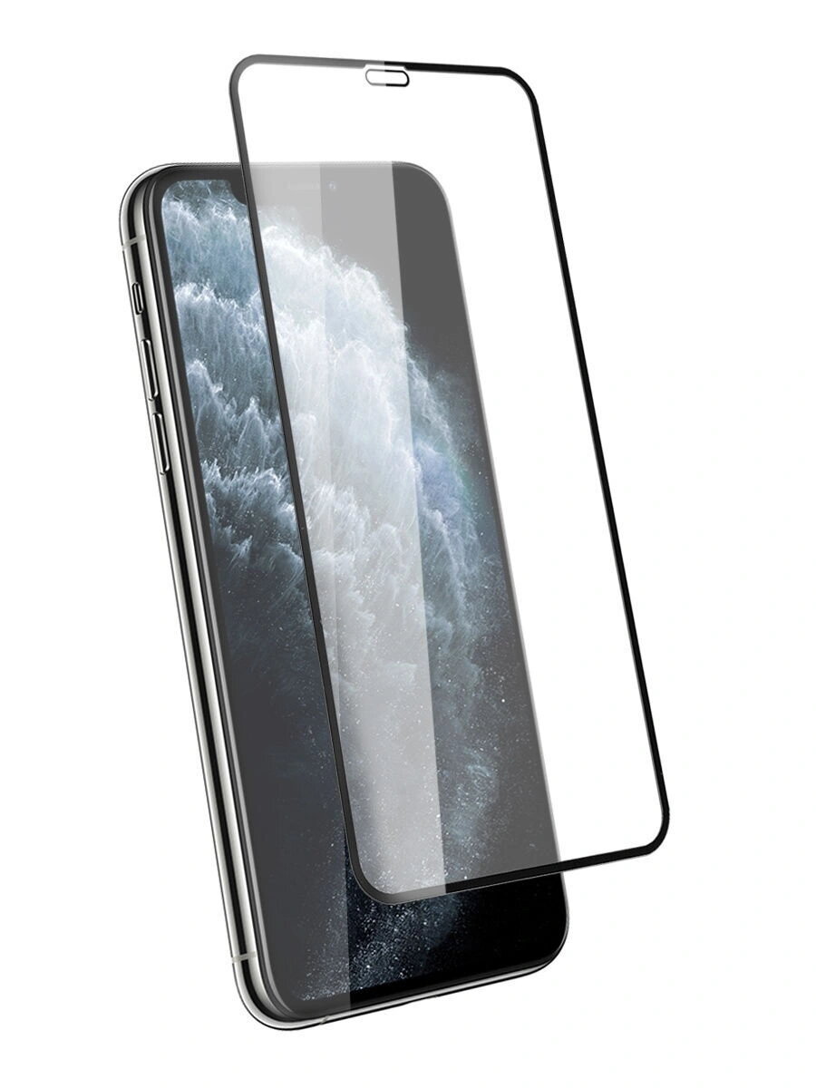Защитное стекло Qvatra для Apple iPhone X и iPhone XS / 9D на весь экран
