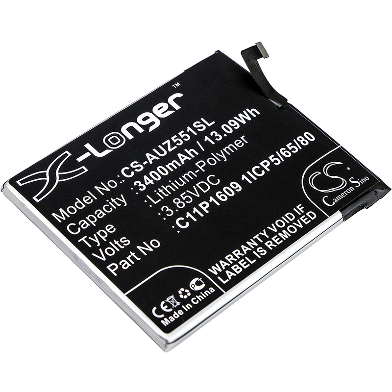 Аккумулятор CS-AUZ551SL C11P1609 для Asus ZenFone 3 Max 5.5 3.85V/3400mAh/13.09Wh