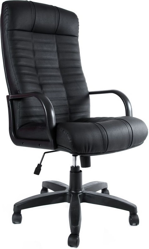 Компьютерное кресло Евростиль Атлант Стандарт кожа черная