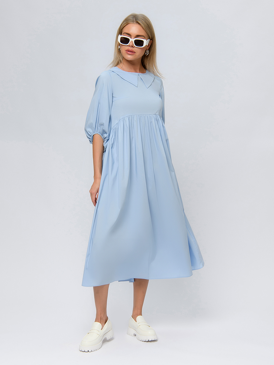 Платье женское 1001dress 102896 голубое 46 RU