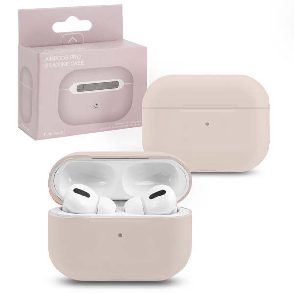 Чехол для AirPods pro Silicone sky pink sand