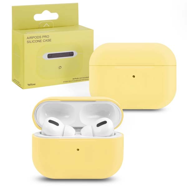 Чехол для AirPods pro Silicone sky yellow