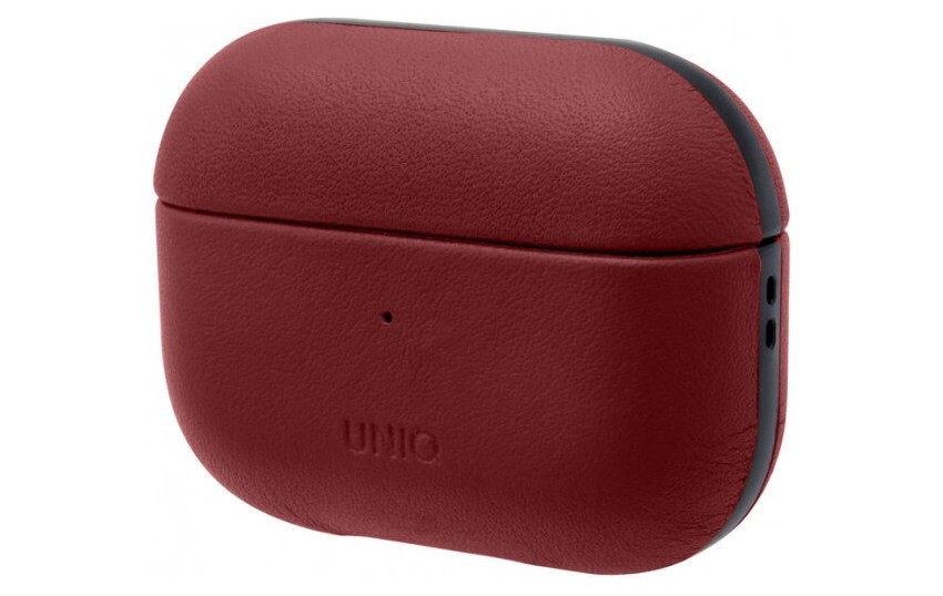 Кожаный чехол Uniq Terra Genuine Leather AirPods Pro Красный (AIRPODSPRO-TERMAH)