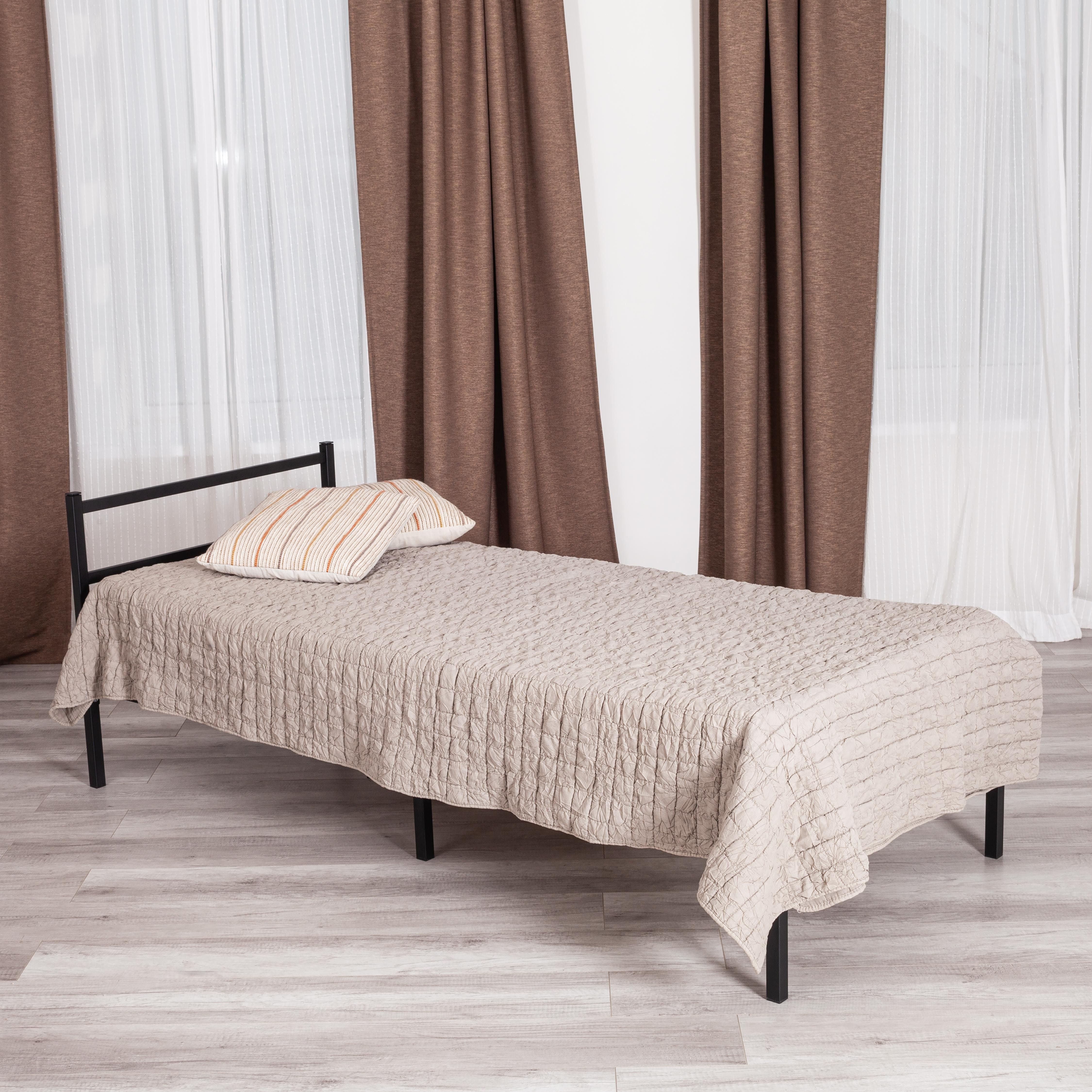Кровать односпальная TetChair Marco, металл, 90х200 см, черный