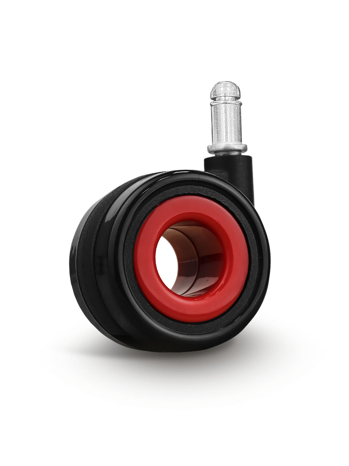 Колеса для мебели поворотные LuxAlto для офисных кресел, 5 штук, Черно-Красные, 17162