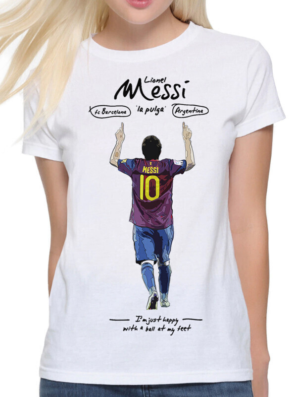 Футболка женская Dream Shirts Лионель Месси 1001091-1 белая S