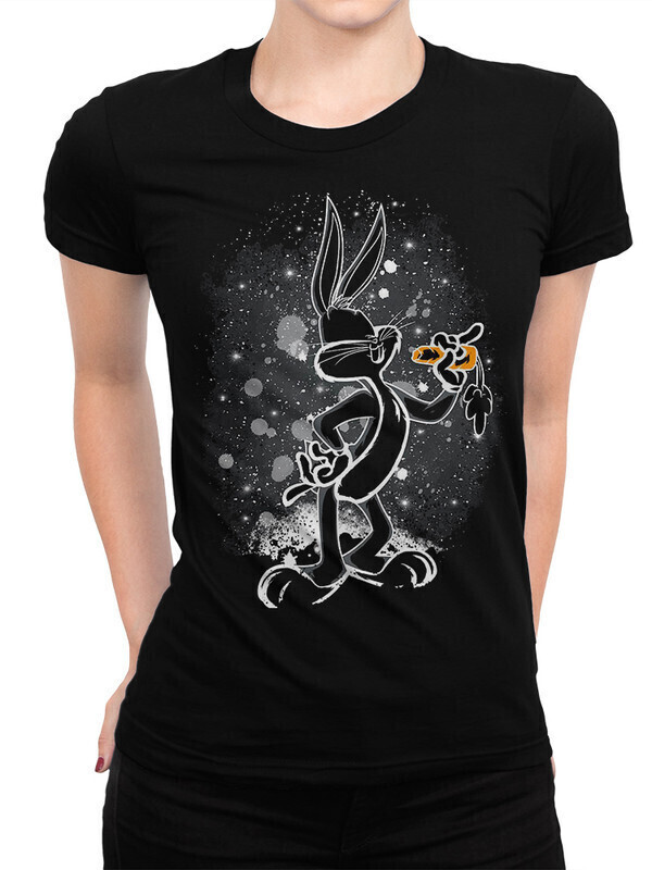 Футболка женская Dream Shirts Кролик Багз Банни 1000983-1 черная XL