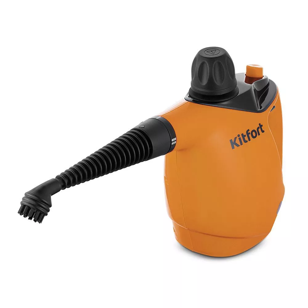 Пароочиститель Kitfort КТ-9140-2 черный, оранжевый