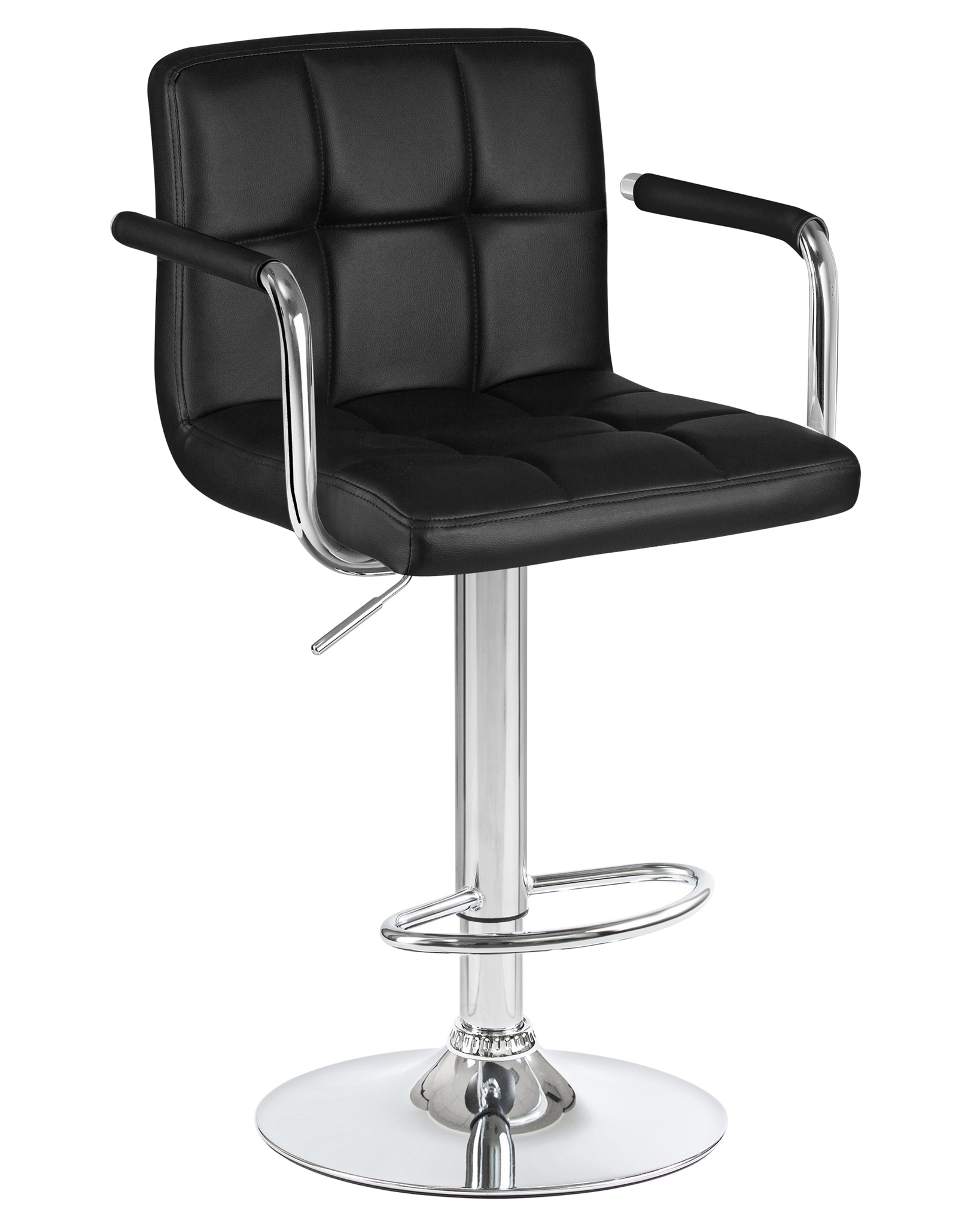Барный стул Империя стульев KRUGER ARM-D LM-5011 black, хром/черный
