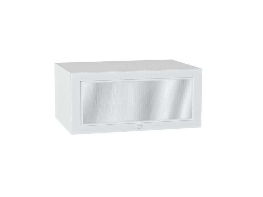 Навесной шкаф горизонтальный 810 МС Моцарт Сурская мебель МДФ цвет Белый/Айленд силк Ф87