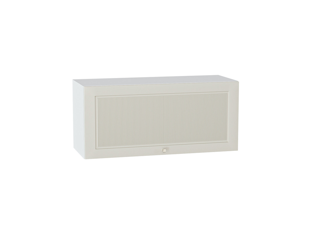Навесной шкаф горизонтальный 809 МС Моцарт Сурская мебель МДФ цвет Белый/Кварц грей Ф87Н