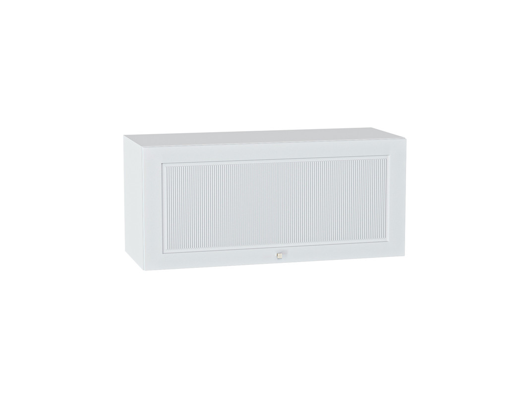Навесной шкаф горизонтальный 809 МС Моцарт Сурская мебель МДФ цвет Белый/Айленд силк Ф87Н