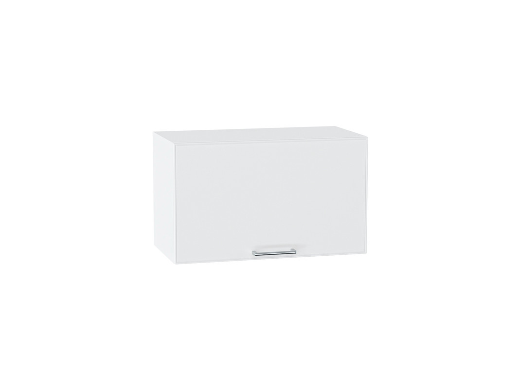 Навесной шкаф горизонтальный 600 МС МЕМФИС Сурская мебель МДФ цвет Белый/Белый софт Ф85