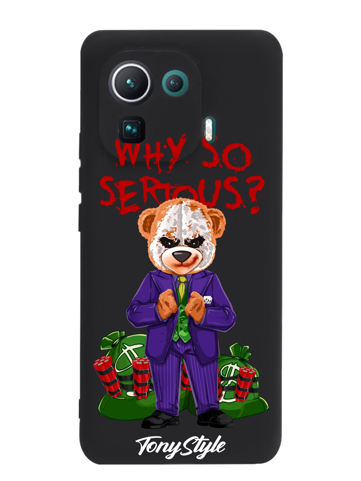 Черный силиконовый чехол для Xiaomi Mi 11 Pro Tony Style Джокер Joker Why so serious
