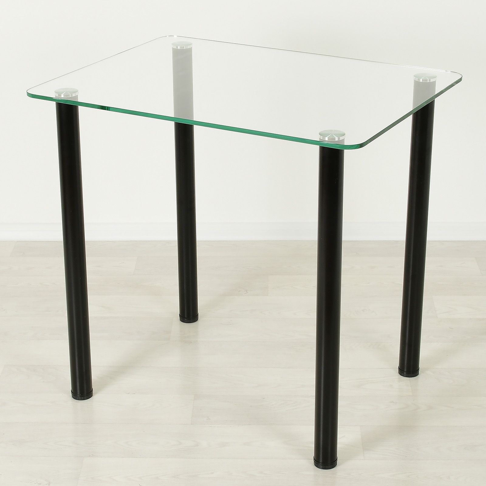 Стеклянный стол Mebel Apartment Эдель 10 прозрачный/черный 700х600