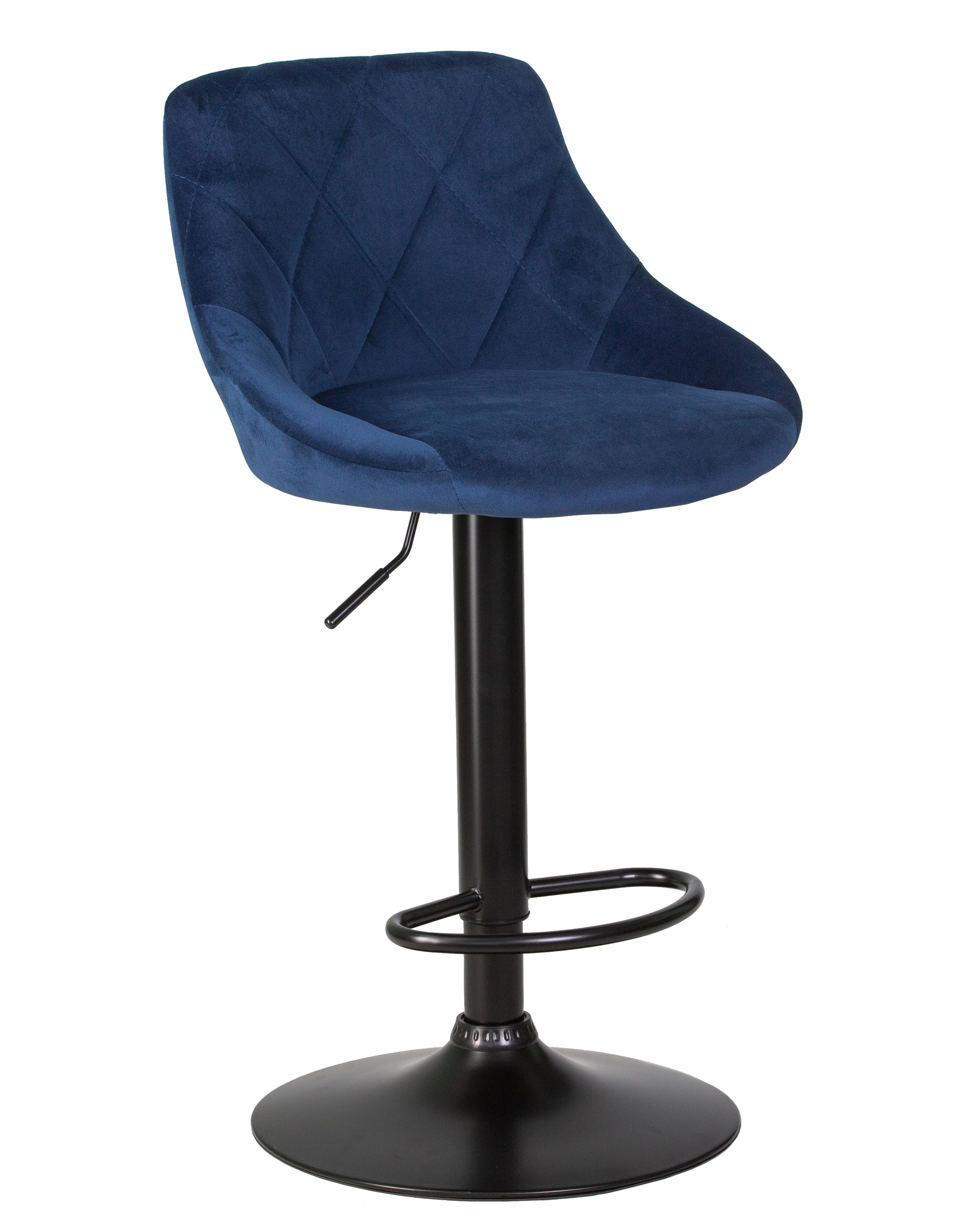 Барный стул Империя стульев LOGAN BLACK LM-5007_BlackBase (MJ9-117), черный/синий