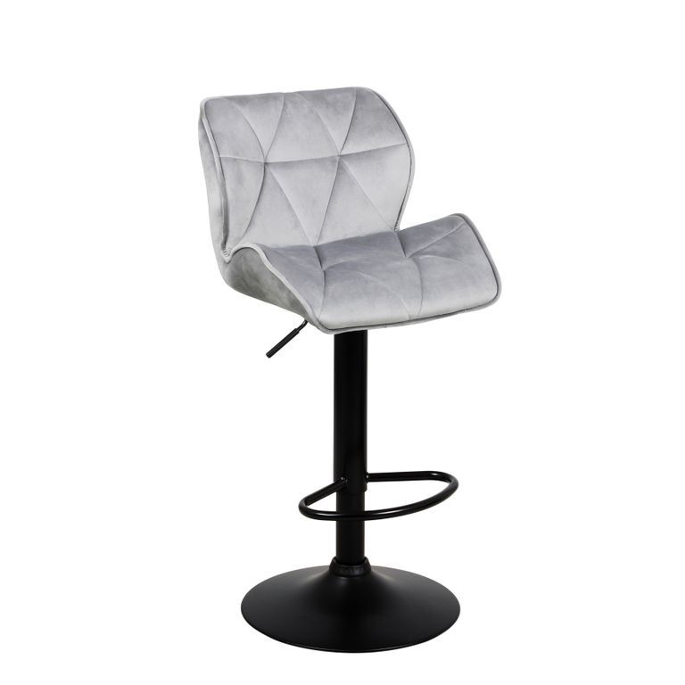Барный стул Империя стульев КРИСТАЛЛ WX-2583 light grey, черный/светло-серый
