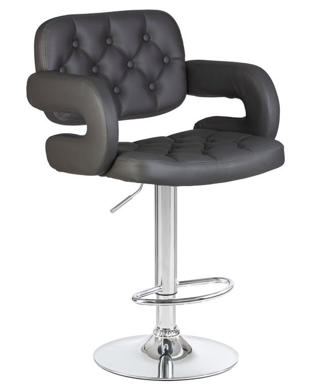 Барный стул Империя стульев Tiesto-D LM-3460 grey, хром/серый