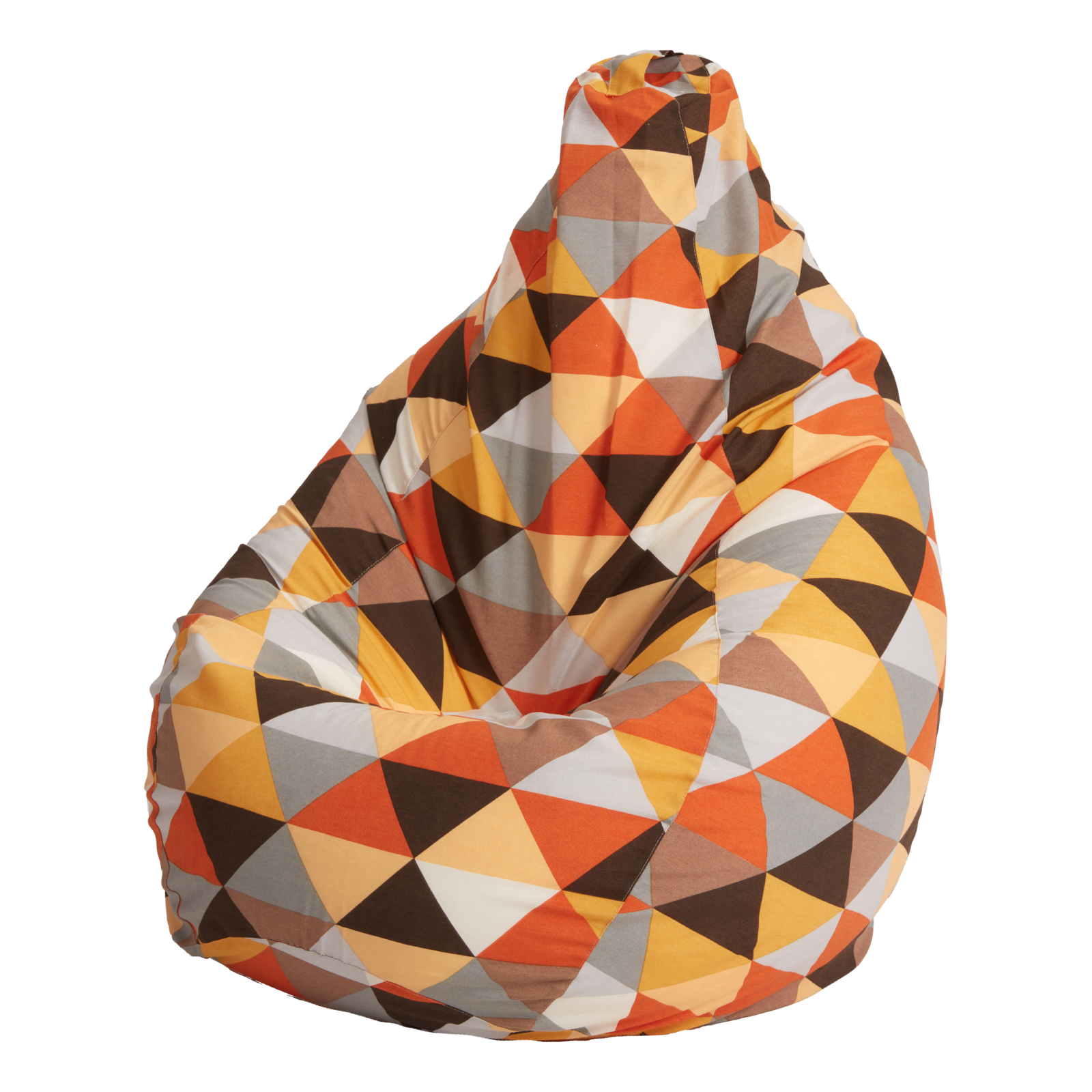 Кресло-мешок «Груша», XXL (135x100), жаккард, Ромб Оранжевый