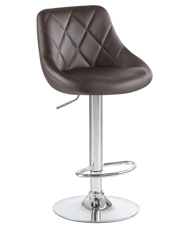 Барный стул Империя стульев LOGAN LM-5007 brown, хром/коричневый