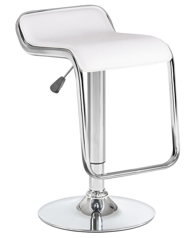 Барный стул Империя стульев CRACK LM-3021 white, хром/белый