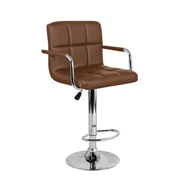Барный стул Империя стульев Kruger arm WX-2318C brown, хром/коричневый