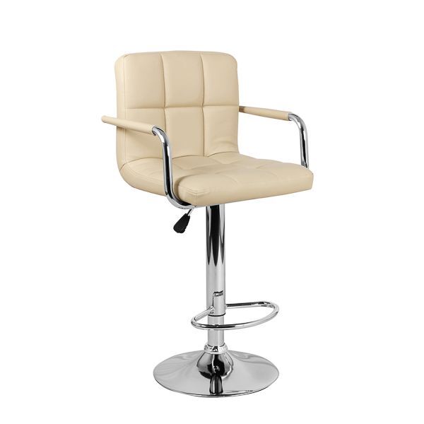Барный стул Империя стульев Kruger arm WX-2318C cream, хром/кремовый