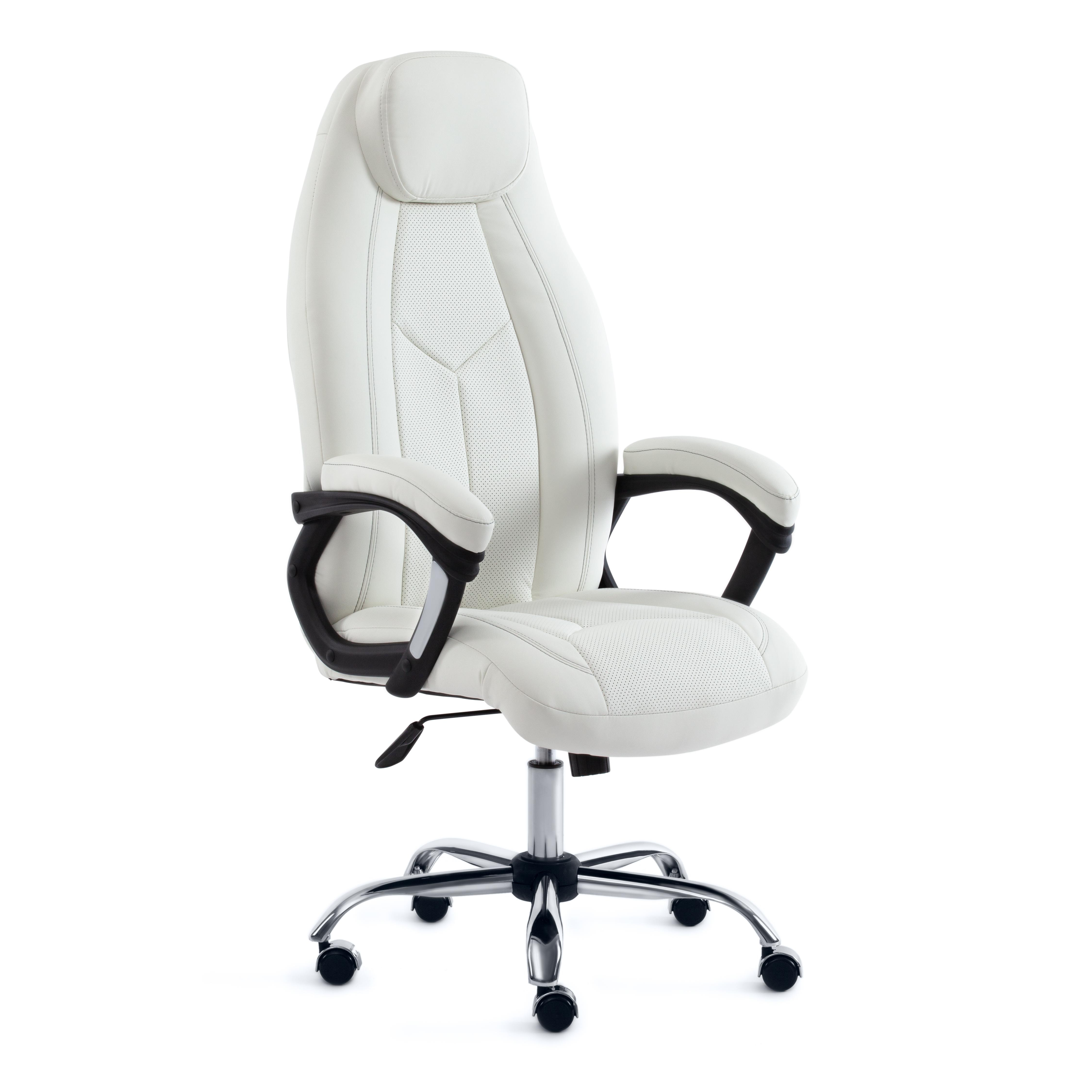 Кресло компьютерное офисное на колесиках ортопедическое Tetchair BOSS белый