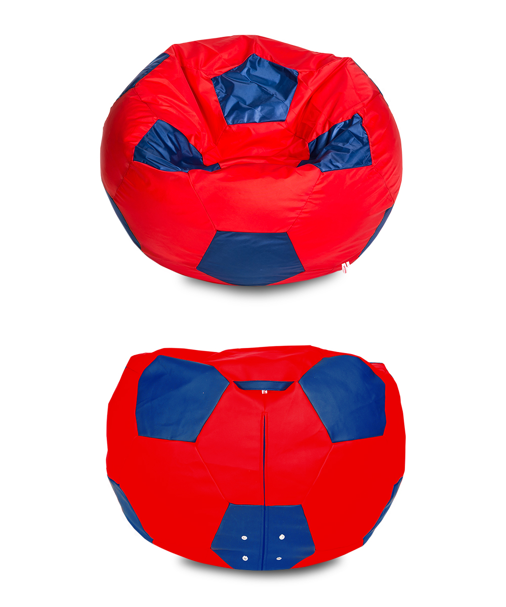 Кресло-мешок WowPuff Мяч Футбольный большой водоотталкивающая пенополистирол, Красно-синий