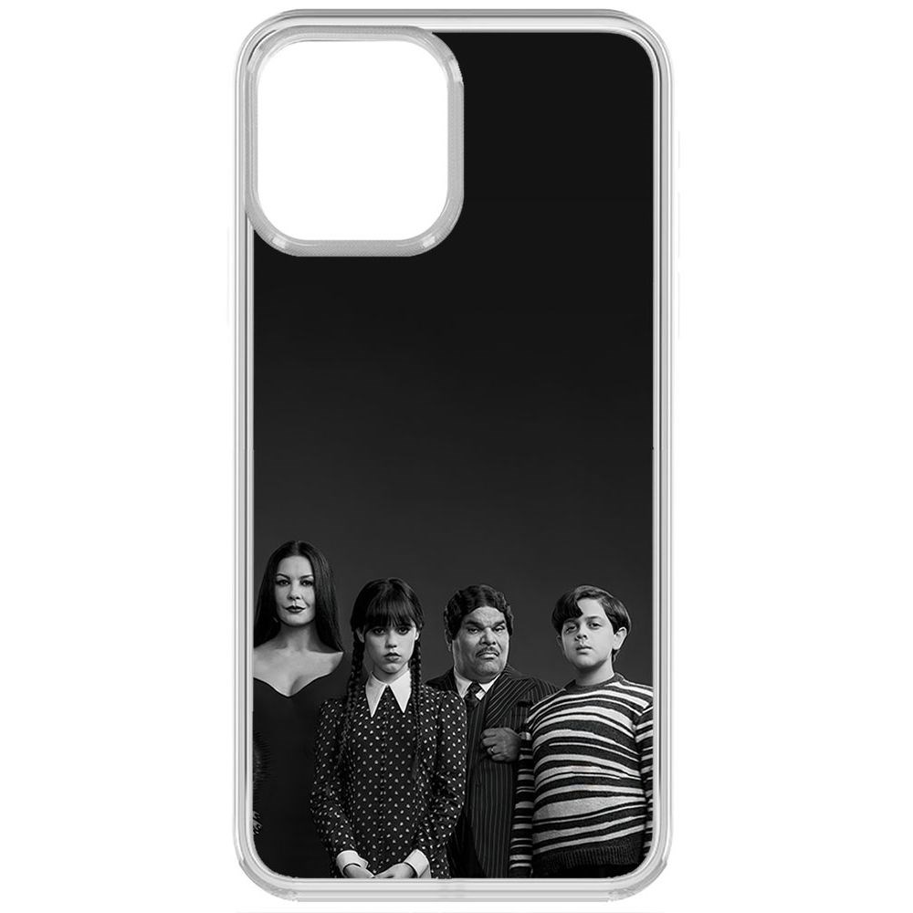 Чехол-накладка Krutoff Clear Case Уэнсдей Аддамс - Семейка Аддамс для iPhone 13 Pro