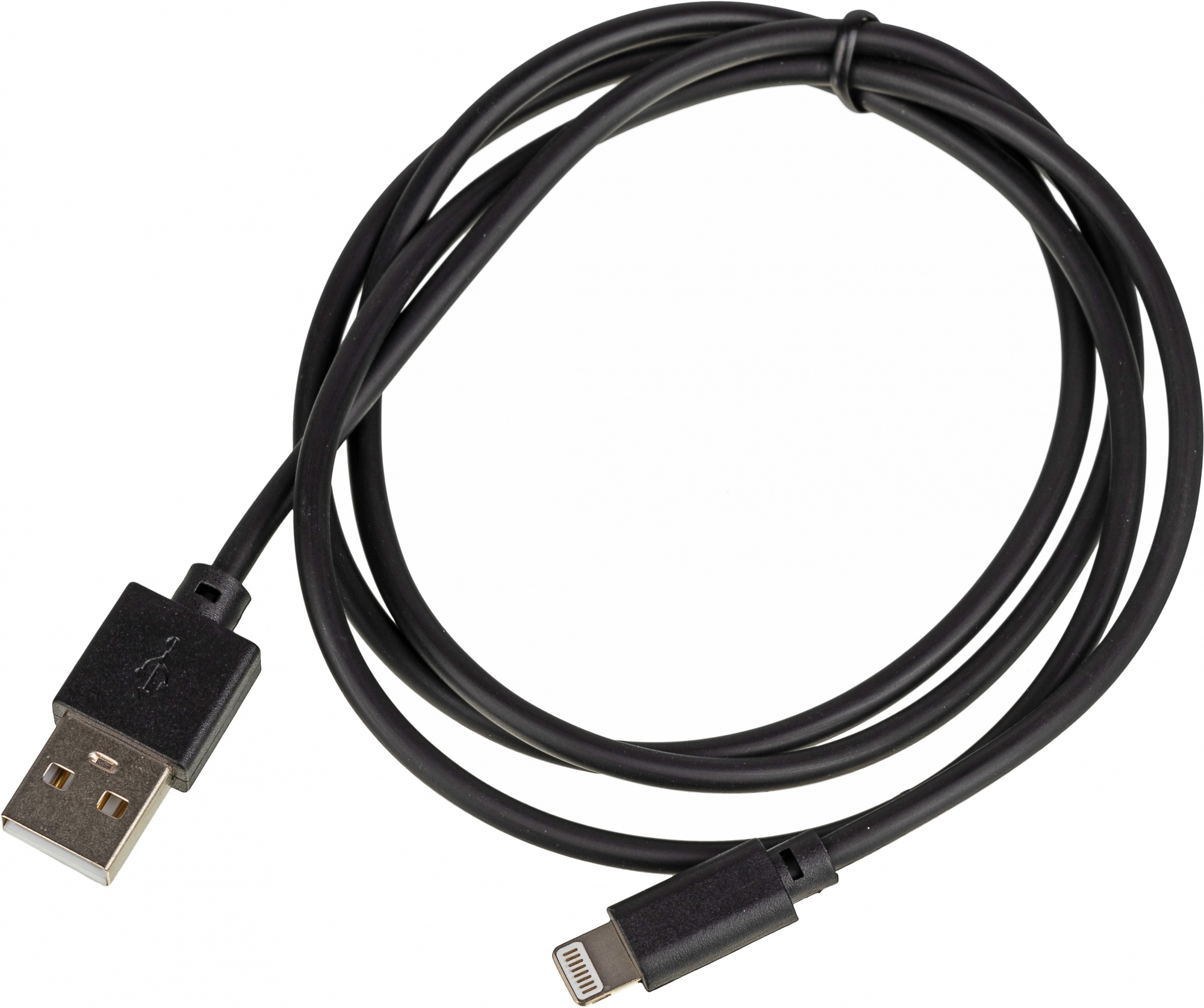 Кабель USB - Lightning (m) 2.4A, 1 м, черный