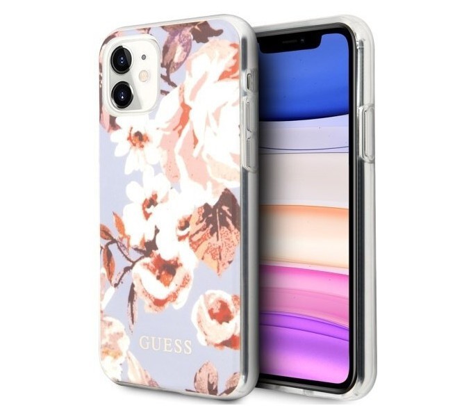 Чехол CG Mobile Guess Flower TPU/PC Shiny N.2 iPhone 11 Сиреневый