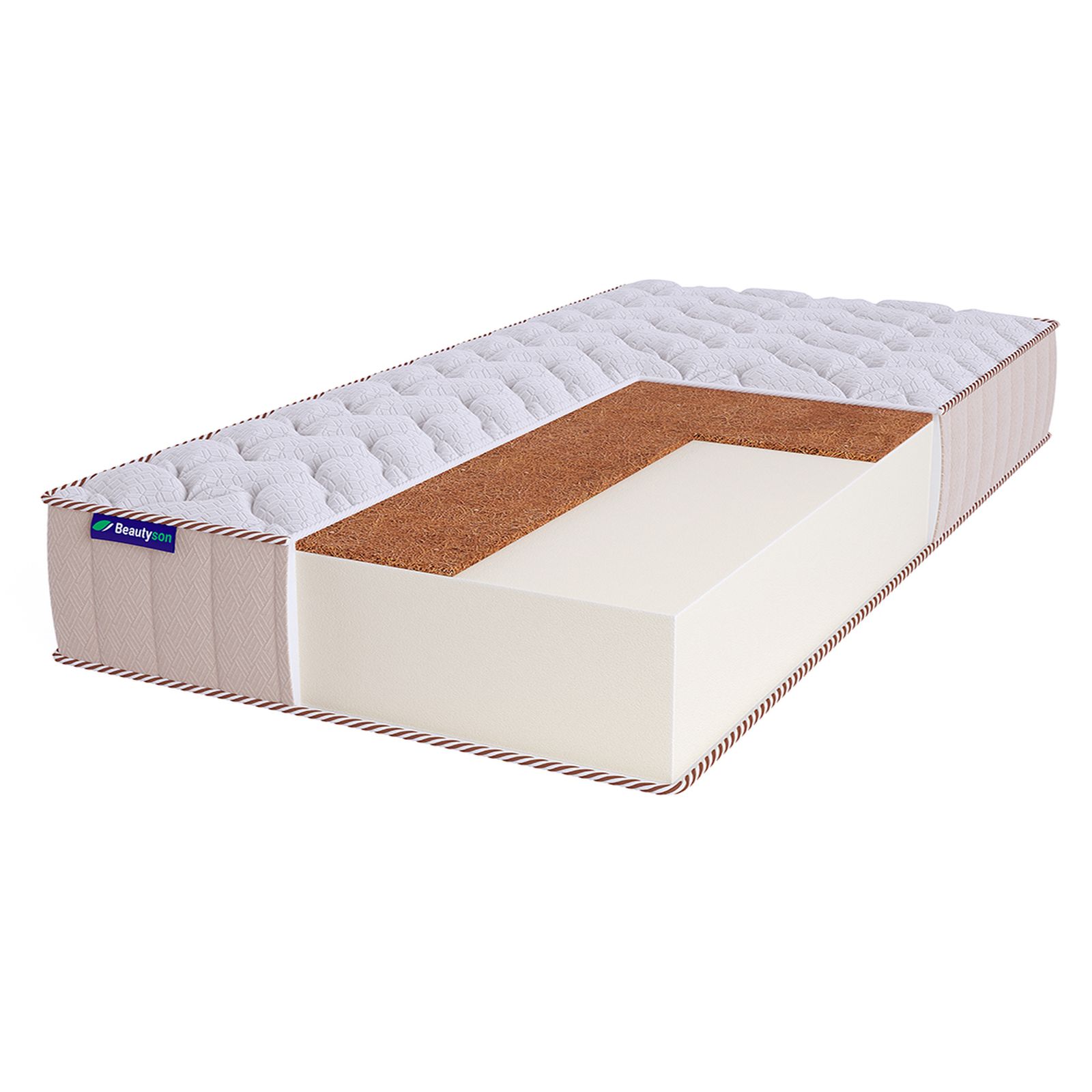 Матрас Beautyson Roll Foam 18 Cocos Lux, 90х170, 21 см, беспружинный