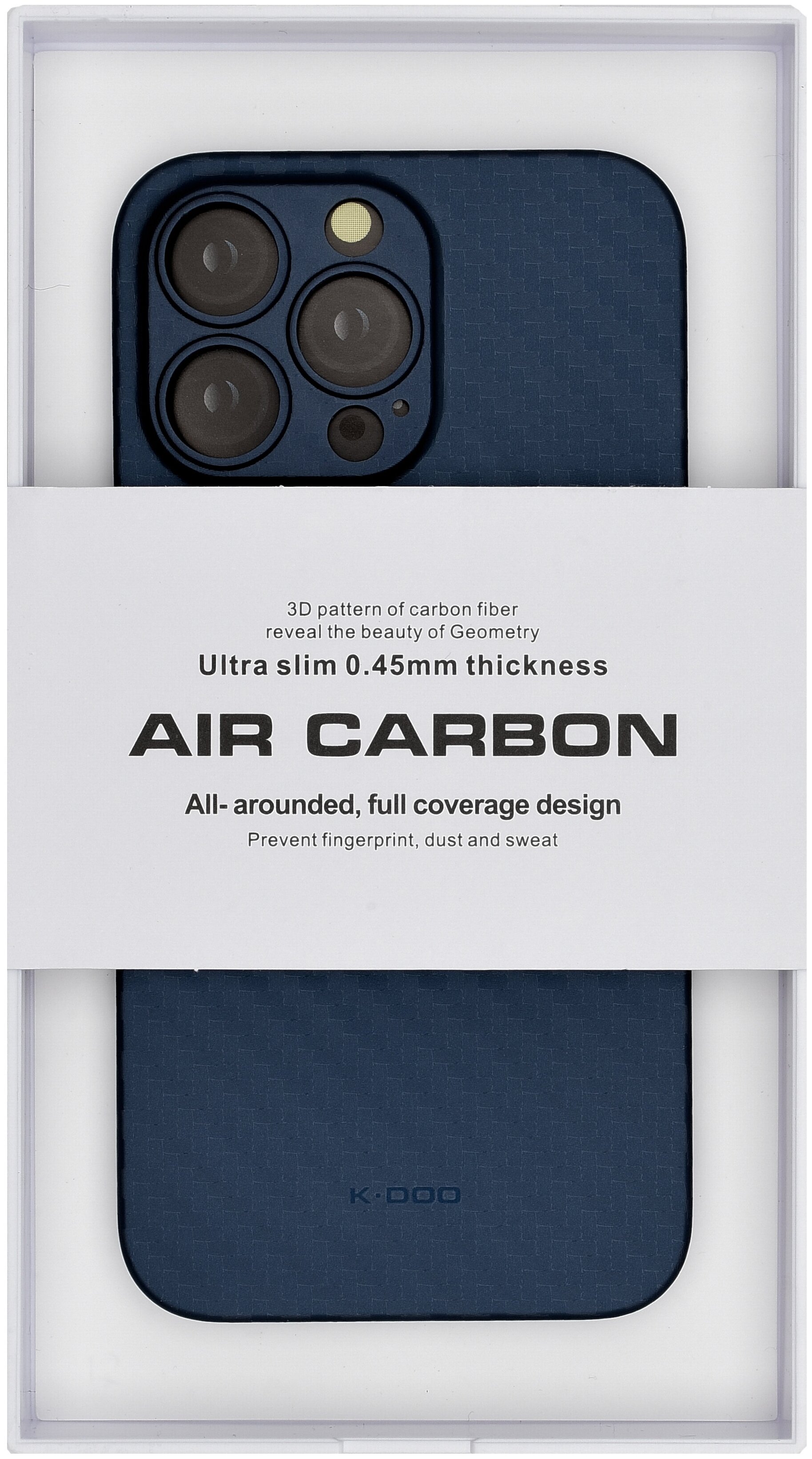 Чехол для iPhone 13 Pro Max "AIR Carbon" Синий