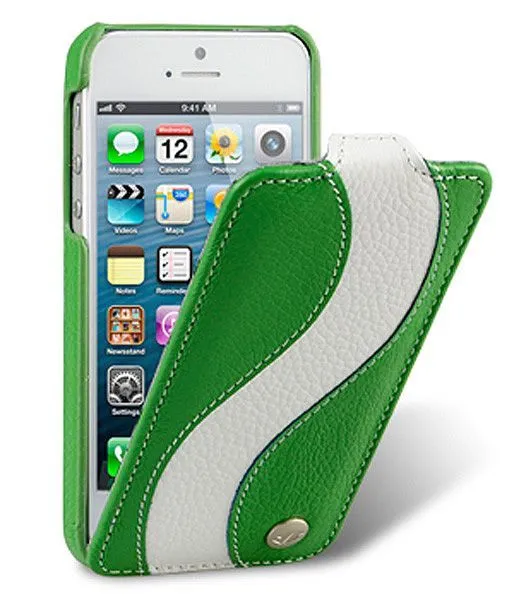 Кожаный чехол Melkco Jacka Type Special Edition для Apple iPhone 5/5S/SE зеленый