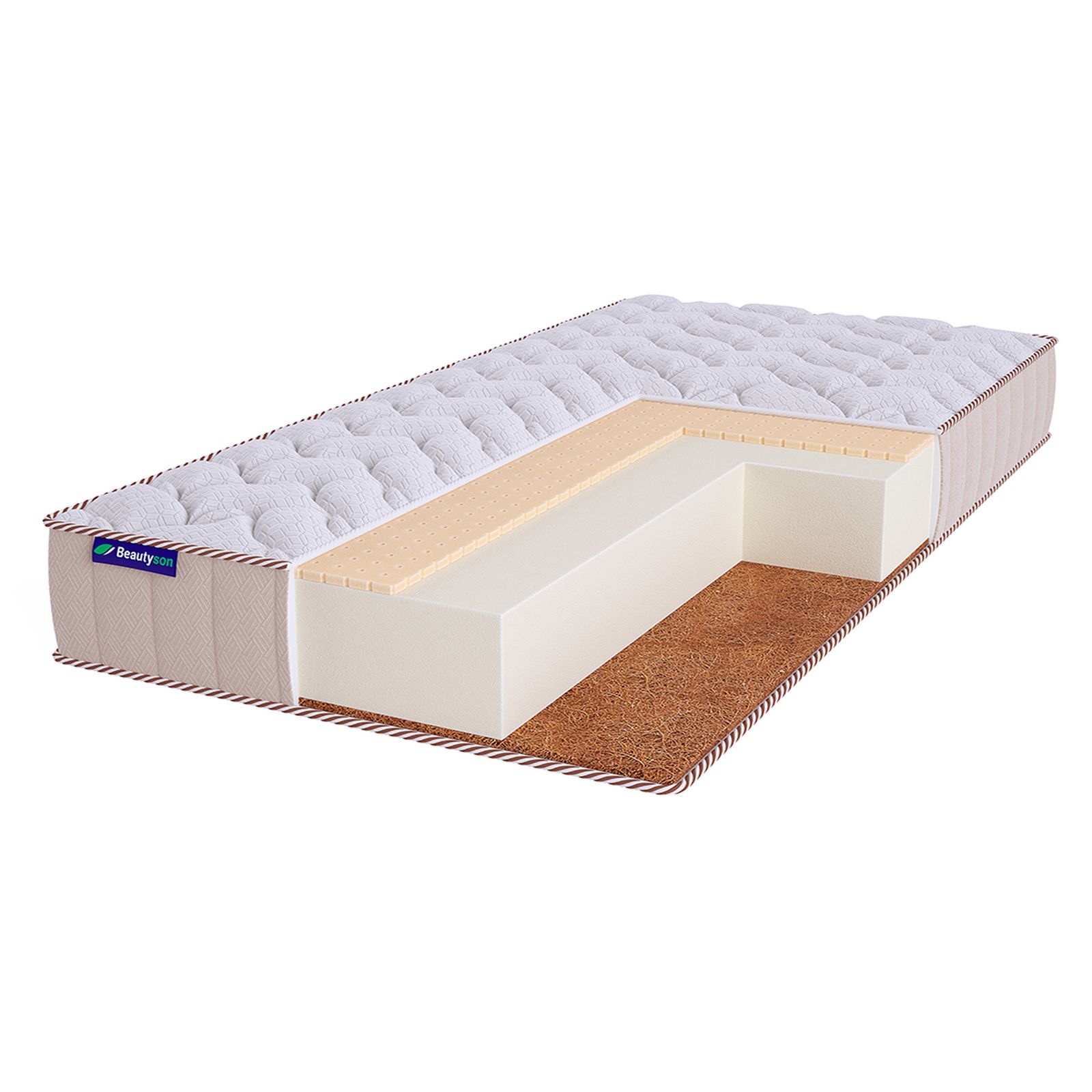 Матрас Beautyson Roll Foam Hard 14 Balance Lux, 155х165, 18 см, беспружинный